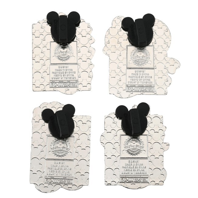 Disney Store Japa Mickey Mouse Pin Badge Starter Set with Strap 4 Types ...