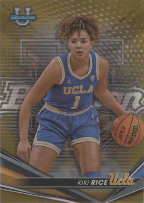 2022-23 Bowman University Best - Kiki Rice #18 Gold Refractor /50 (RC ...