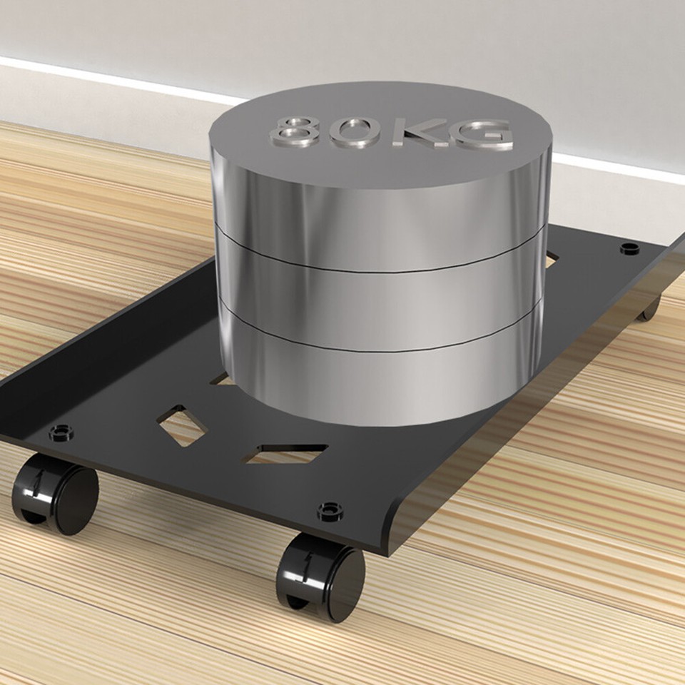 PC Tower CPU Holder with Rolling Caster Wheels Steel PC Floor Cart Fits ...