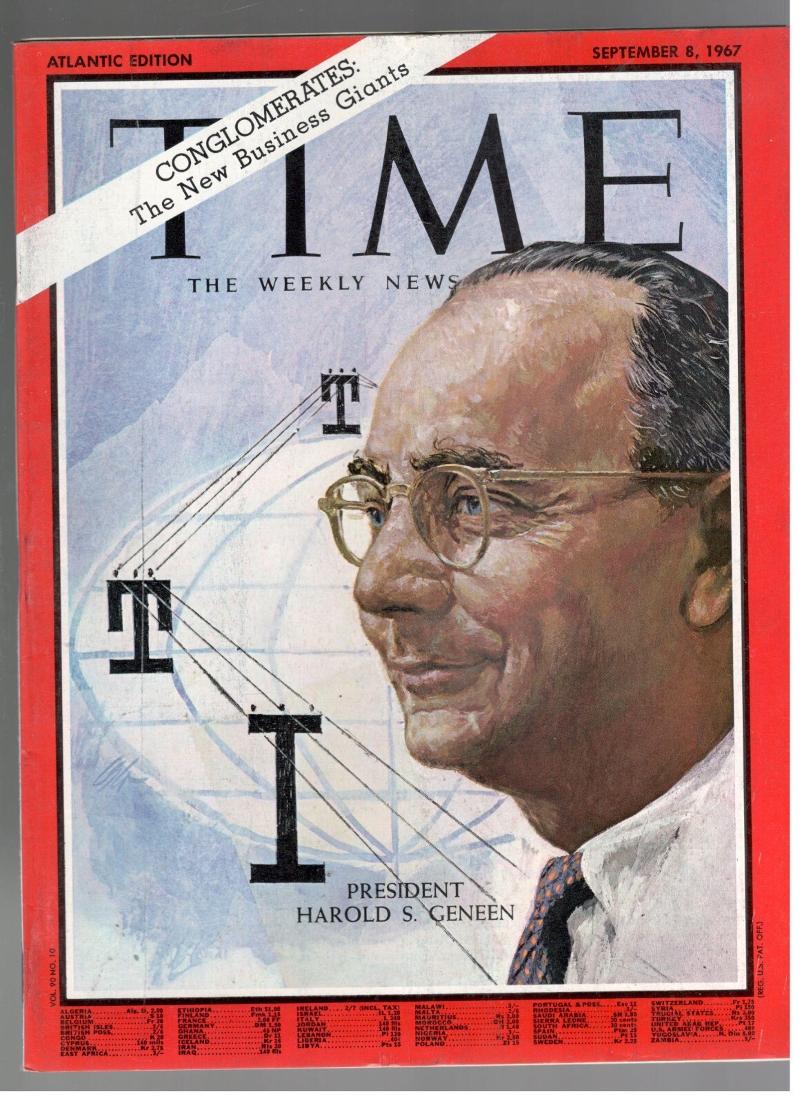 HAROLD S. GENEEN ITT CORPORATION PRÉSIDENT TIME Magazine 1967 Septembre ...
