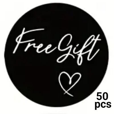 50 pcs Free Gift Black Color Stickers 1 inch | eBay