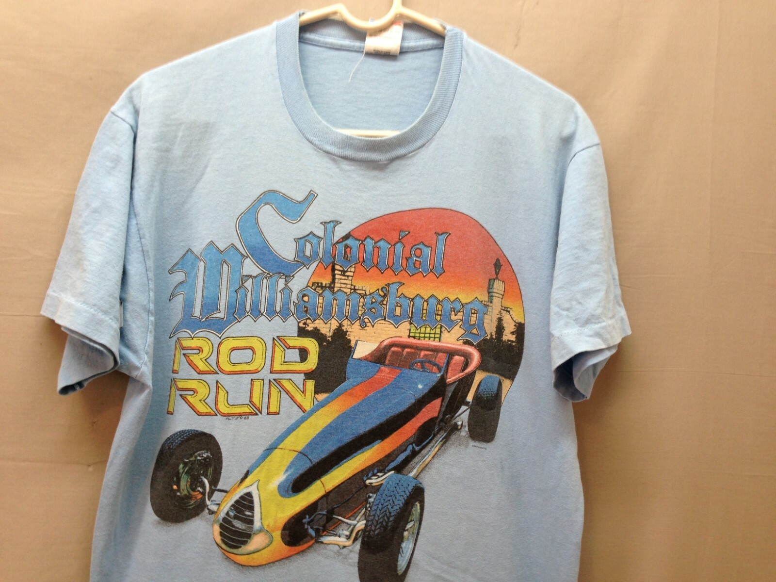 Men's Vintage Colonial Williamsburg Rod Run T-shirt L… - Gem