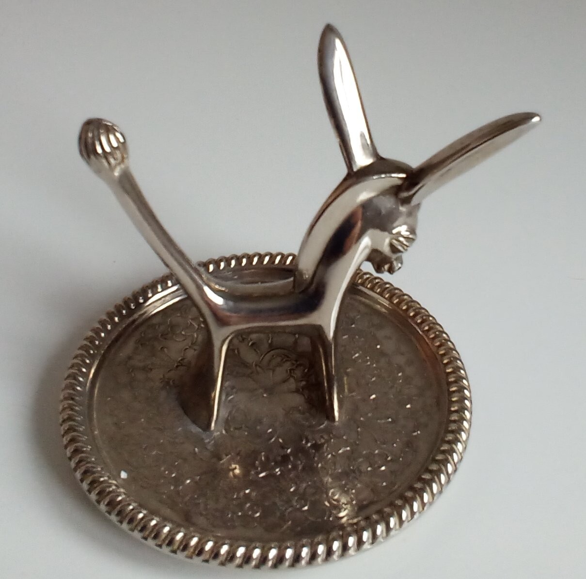 VINTAGE SEBA MID CENTURY 60’s 70's DONKEY SILVER PLATED RING HOLDER ...