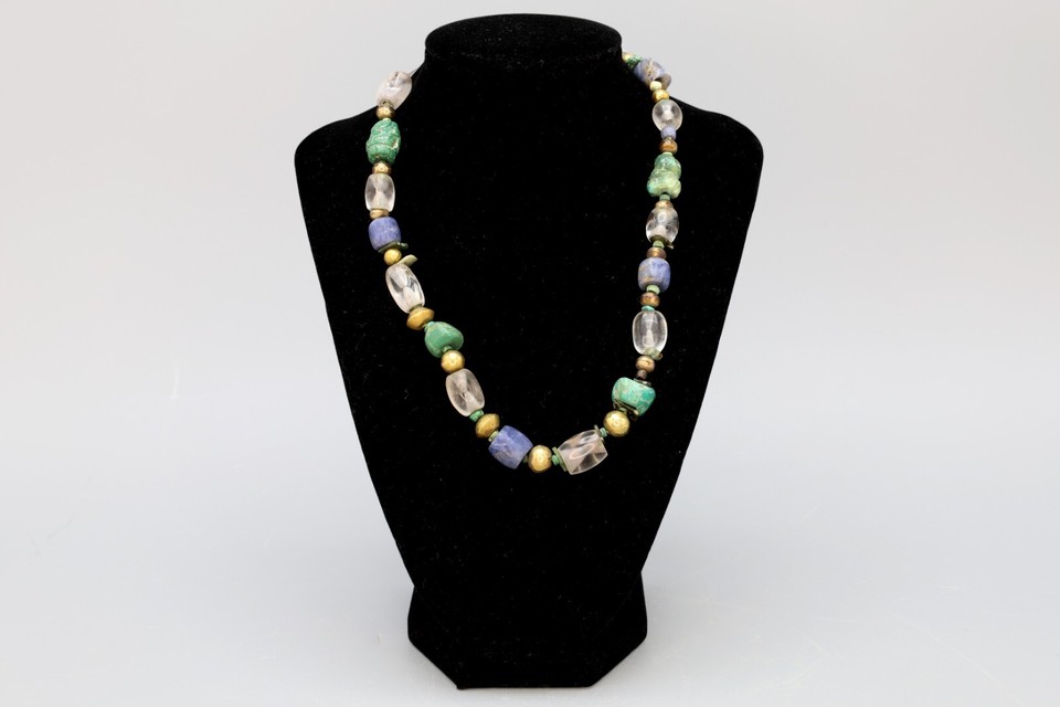 RARE, Ancient PreColumbian Inca Aymara Gemstone Beads With 18kt Gold ...