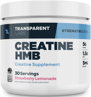 Transparent Labs Creatine Monohydrate HMB Powder - Strawberry Lemonade ...