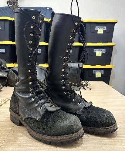 Drew’s Boots 15” Custom Suede Rough Out Lineman Wildland Firefighter ...