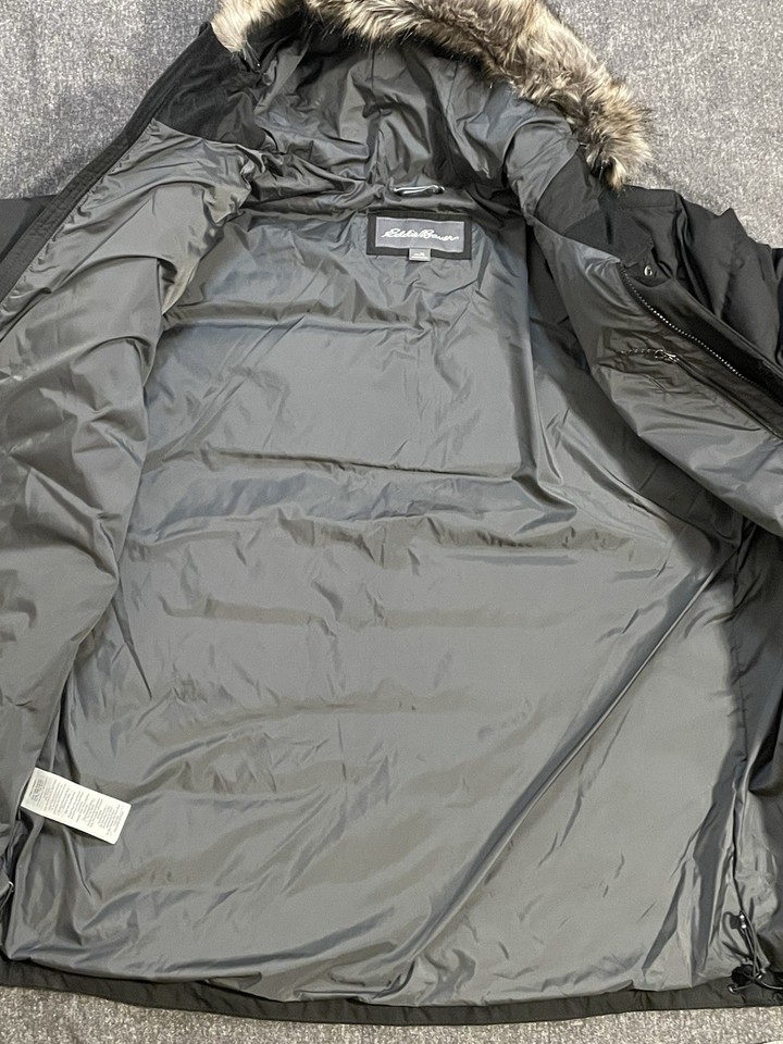 Eddie Bauer Boundary Pass Down Parka Coat Hood Dark Charcoal Men's XL ...