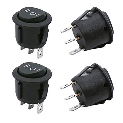 Twtade / 4Pcs Momentary Boat Rocker Switch 3 Pin 3 Position(on)-off-(o ...