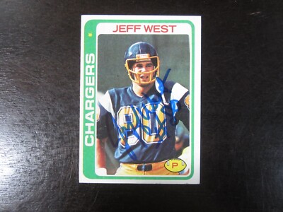1978 Topps # 88 Jeff West Autograph Signed Auto Card (M2) San Diego ...