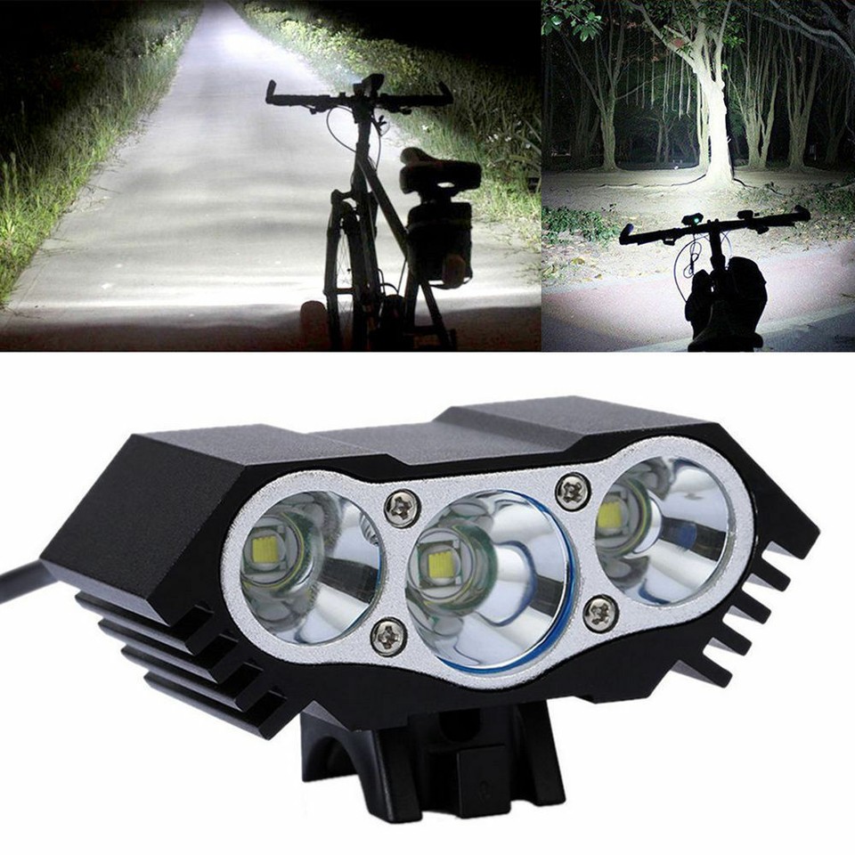 3 x LED Bicycle bike HeadLight Head Light Lamp Torch Flashlight US | eBay