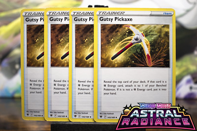Gutsy Pickaxe 145/189 x4 Astral Radiance Pokemon TCG Non Holo NM Mint ...