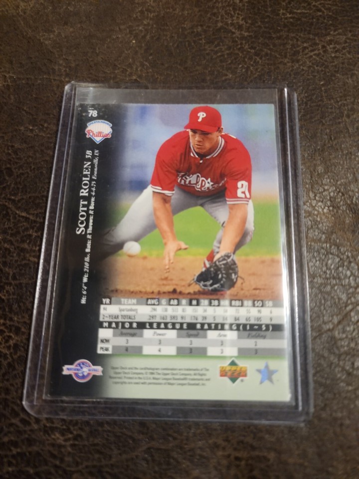 1995 Upper Deck Minors Scott Rolen Rookie Card RC Phillies #78 NM ROY ...