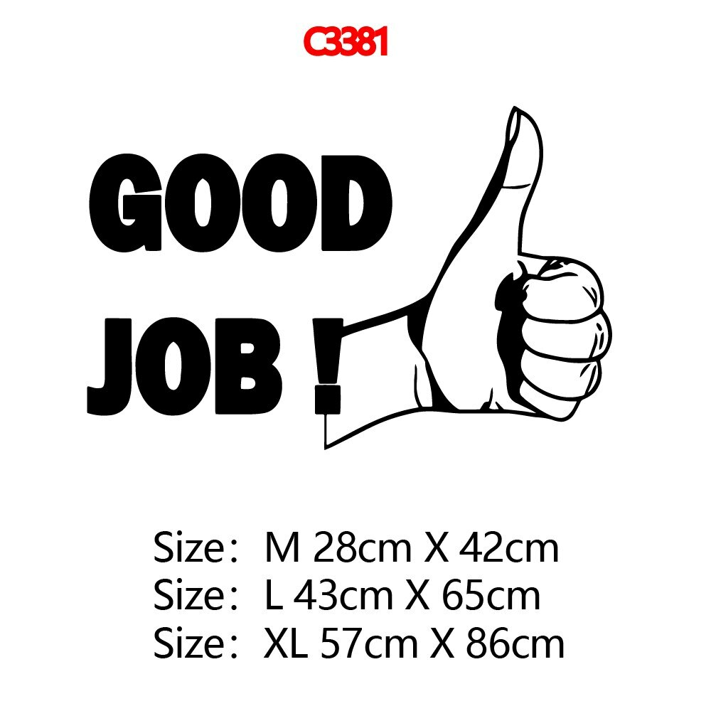 Black Stickers Good Job Wall Stickers Modern Interior Art Wall ...