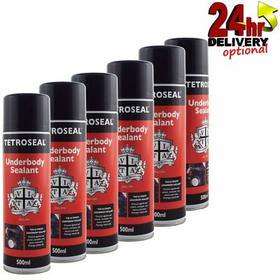 Tetroseal Aerosol Underbody Sealant x6 Car Underseal Spray 500ml Seal ...