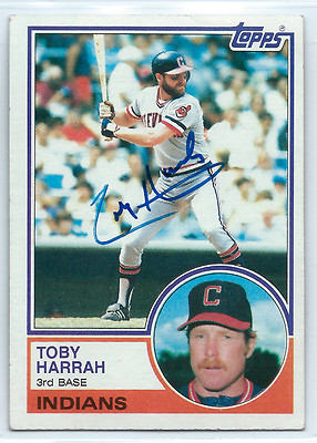Toby Harrah signed 1983 Topps baseball Cleveland Indians autograph #480 ...