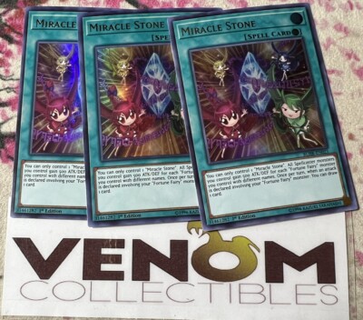 3x (M/NM) - Miracle Stone - BLHR-EN021 - Ultra Rare - 1st Edition ...