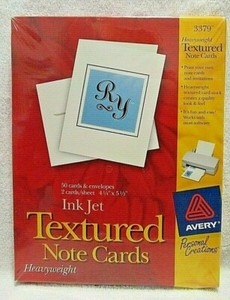 NIB Avery 3379 Textured Ink Jet Note Cards Heavyweight 72782033798 | eBay
