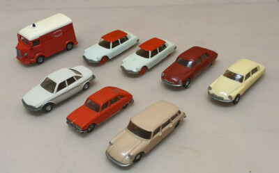 Micro Miniatures Lot 8 Norev Eko HO Wiking Citroen H, DS19 Renault 16 ...