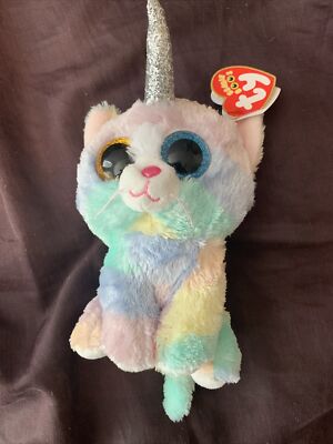TY Beanie Boos 6" HEATHER Cat Unicorn UniCat Plush Stuffed Animal Toy ...