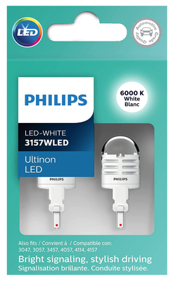 3157 Philips ULTINON 3157 WHITE Reverse Signal LED Bulbs 12V 3157ULWX2 ...