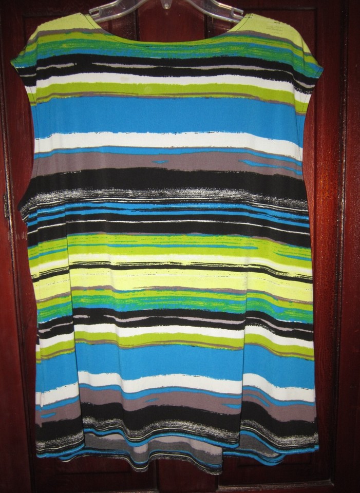 Jones Studio Separates Plus Sz 2X Stretch Top Blouse Shirt Tank Pleated ...