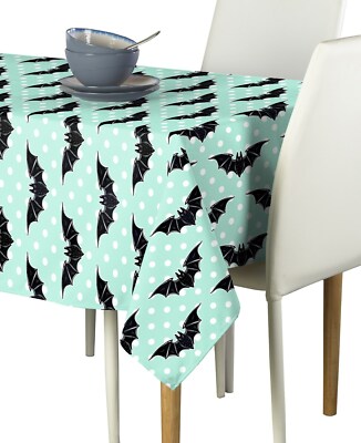 Halloween Bats & Dots Fabric Tablecloths - Assorted Sizes Available | eBay