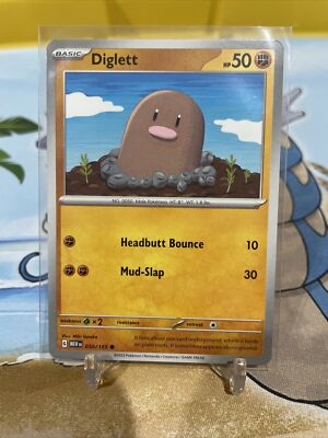 DIGLETT 50/165 Pokemon Scarlet & Violet 151 - Non-Holo Card | eBay