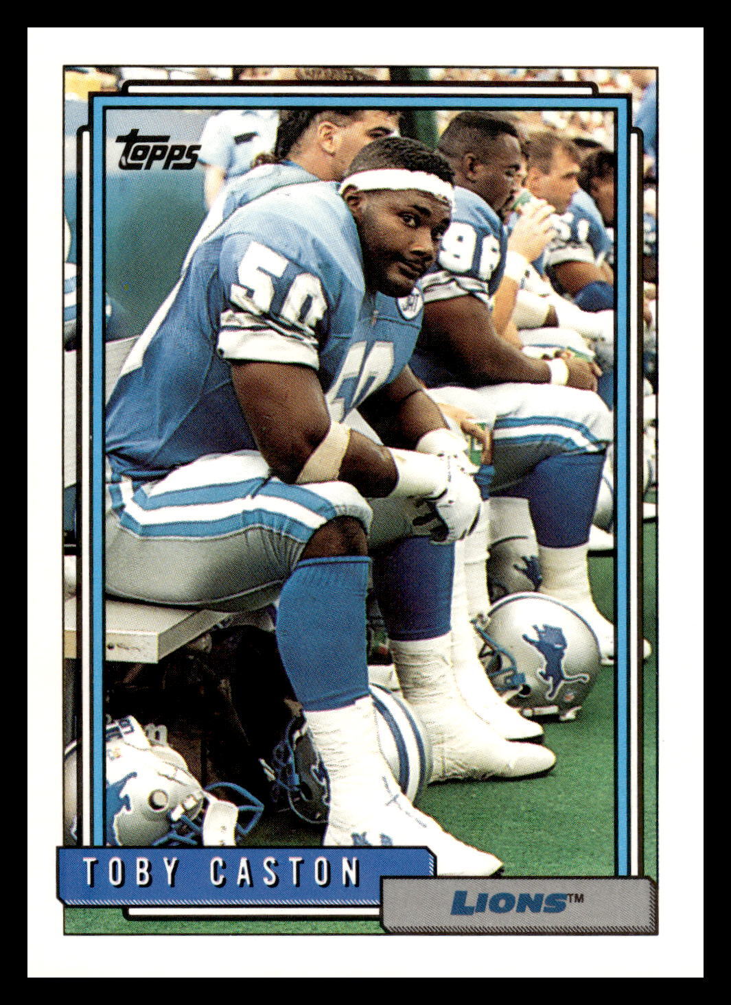 1992 Topps #393 Toby Caston Detroit Lions Football Card NM | eBay