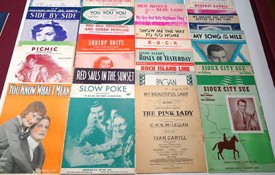 Lot of 27 Vintage Antique SHEET MUSIC Collection, Ephemeral | eBay