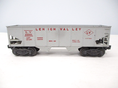 Lionel 6456-25 Lehigh Valley Hopper Gray, Red Ltrg Postwar O gauge ...