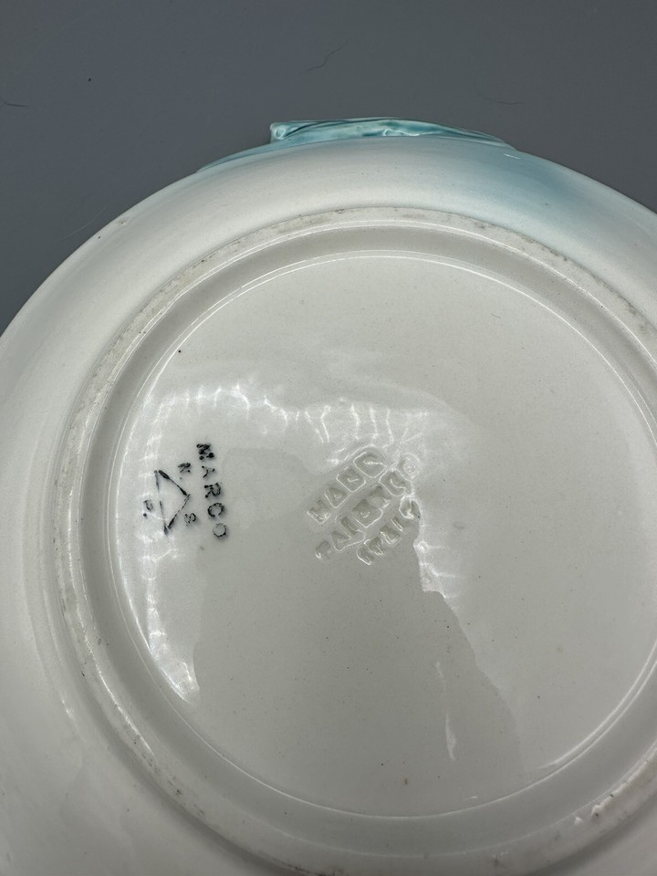 Vintage Italy Chicken Plate Rooster Bird Marco NSP Hand Painted Tear ...