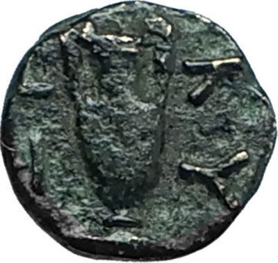 KYZIKOS aka CYZICUS in MYSIA 400BC Ancient Greek Coin APOLLO & AMPHORA ...