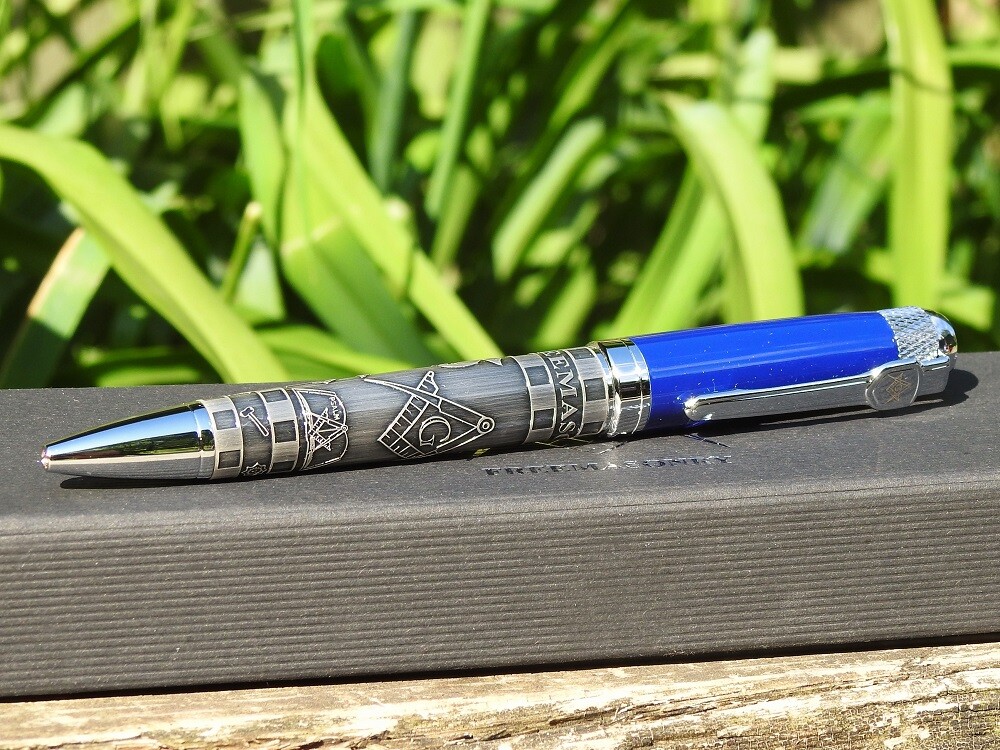 Embossed Masonic Ballpoint Pen - Freemasons - Masons - Square and ...
