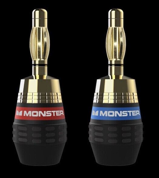 🆕 Monster Quick Lock Banana Plugs Modular Speaker Cable Termination z ...