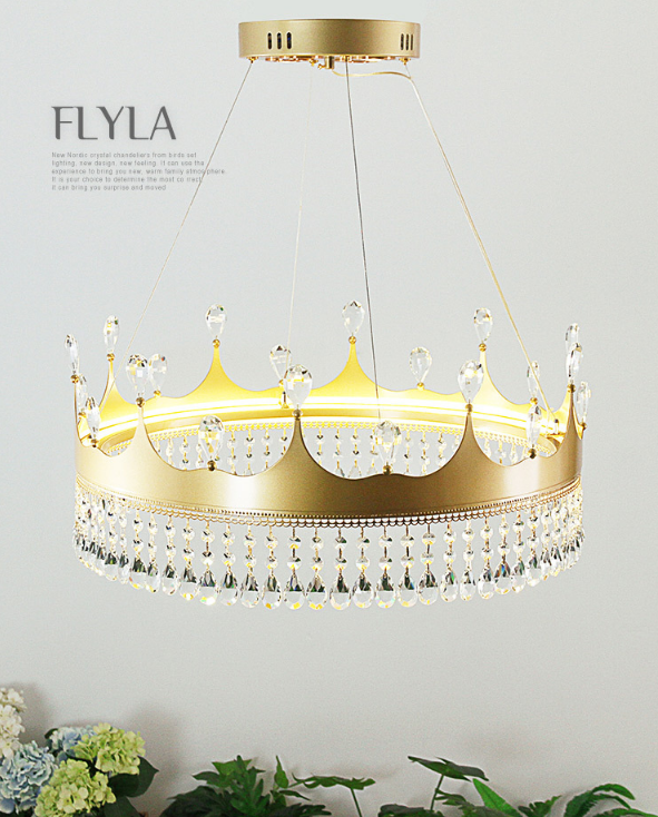 Gold Crown Ceiling Light Fixtures