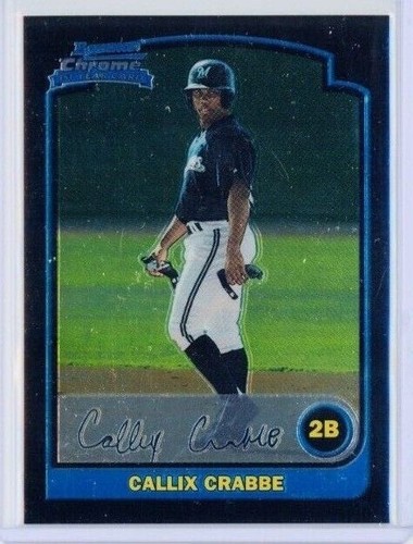 2003 Bowman Chrome #201 Callix Crabbe Rookie RC - Milwaukee Brewers ...