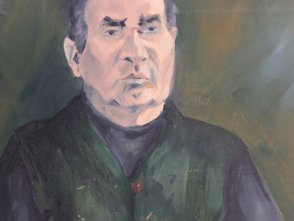 Vintage genuine oil painting old man portrait | eBay