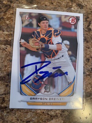 Grayson Greiner Signed 2014 Bowman Draft Rc Auto Detroit Tigers DP99 | eBay