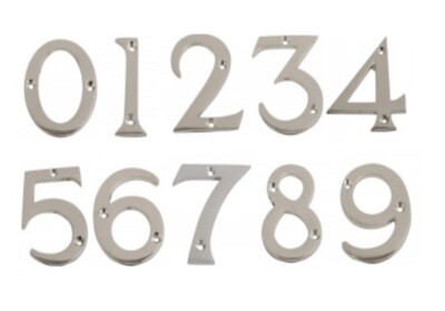 Polished Chrome Door Numbers & Letters 3" ( 75 mm ) | House Flat ...