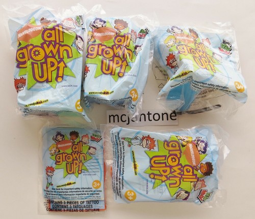 MIP SET 5 Wendy's 2004 ALL GROWN UP Nickelodeon Rugrats Cartoon RUGRAT ...