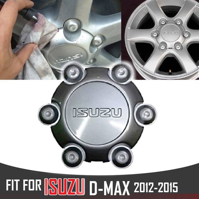 2x Genuine 6 Holes Grey Cover Cap Wheel for Isuzu DMAX Rodeo D-max Mu-x ...