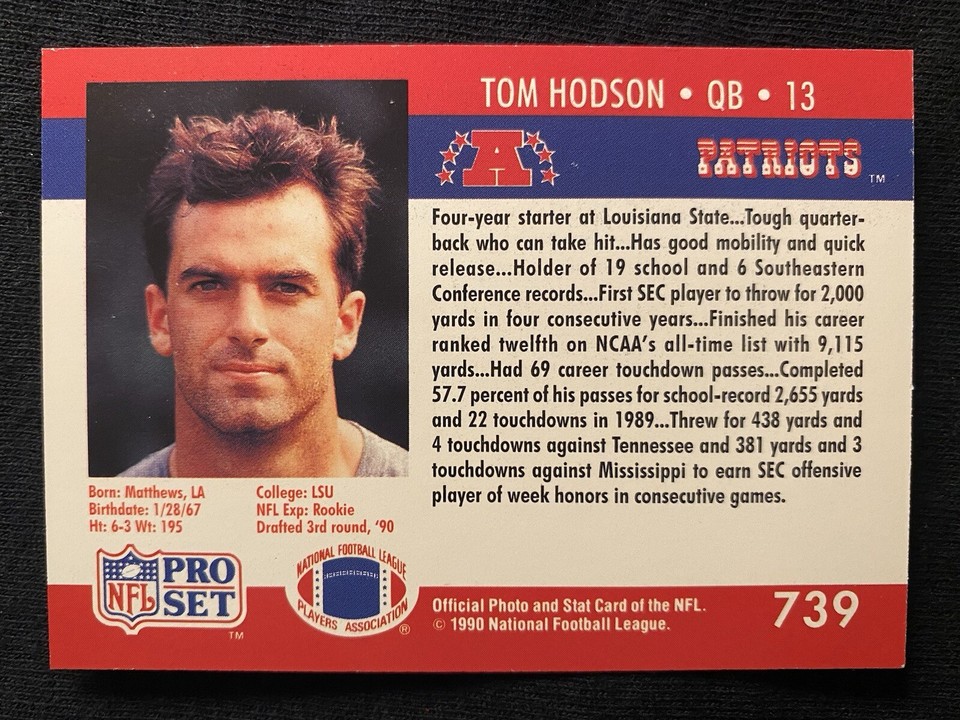 1990 Pro Set - Pro Set Prospect #739 Tom Hodson (RC) | eBay