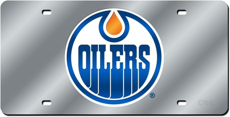 Edmonton Oilers NHL Logo Silver Mirror Look LASER License Plate | eBay