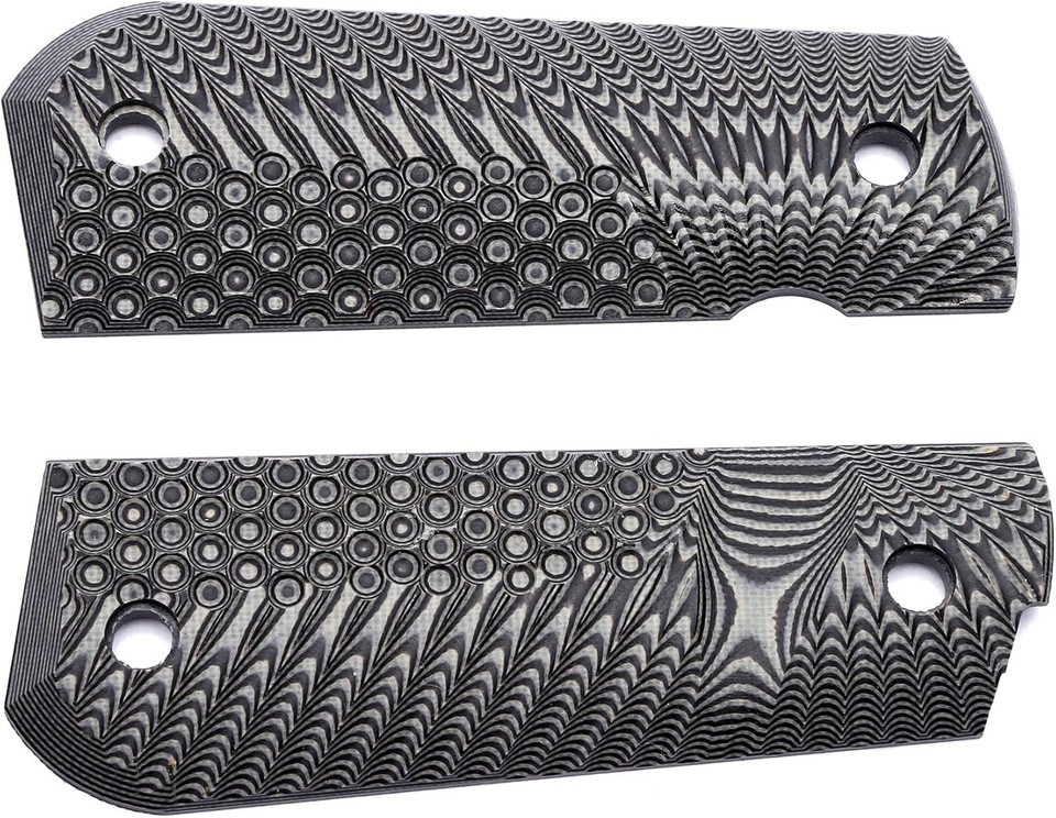 Guuun 1911 Grips G10, Full Size Government Grips, Bobtail Round Butt ...