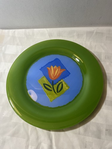 VTG Lot Of 7 Matys Arcoroc 10 1/2” / 7 3/4” Plates Tulip Pattern France ...