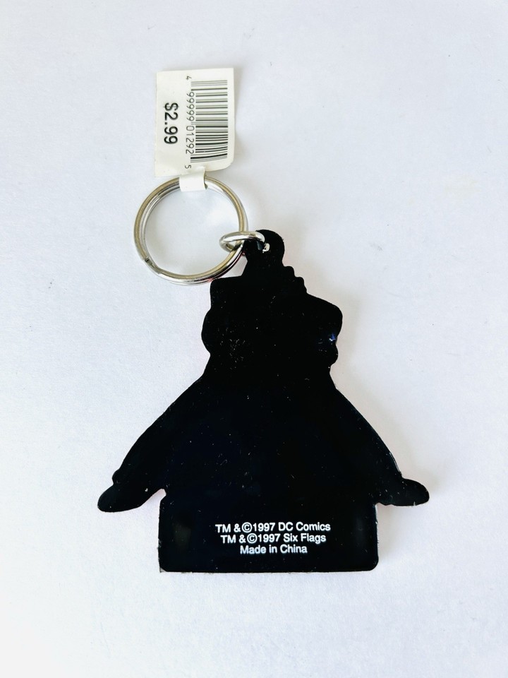 The Joker Six Flags Vintage 1997 DC Comics Batman Rubber Keychain With ...