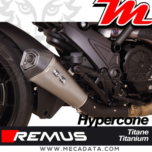 Silencieux échappement Remus Hypercone Titane sans Cat Ducati Diavel ...