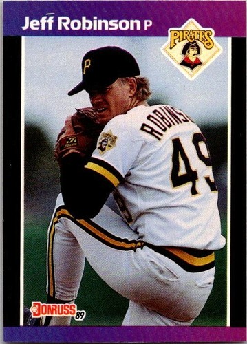 Jeff Robinson Pittsburgh Pirates Pitcher 1989 Season Number 49 Baseball ...