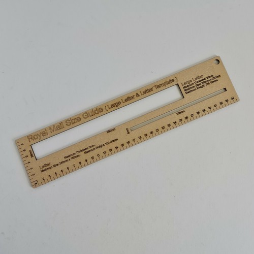 Royal Mail PPI Letter Size Guide Post Office Postal Price Postage Ruler ...