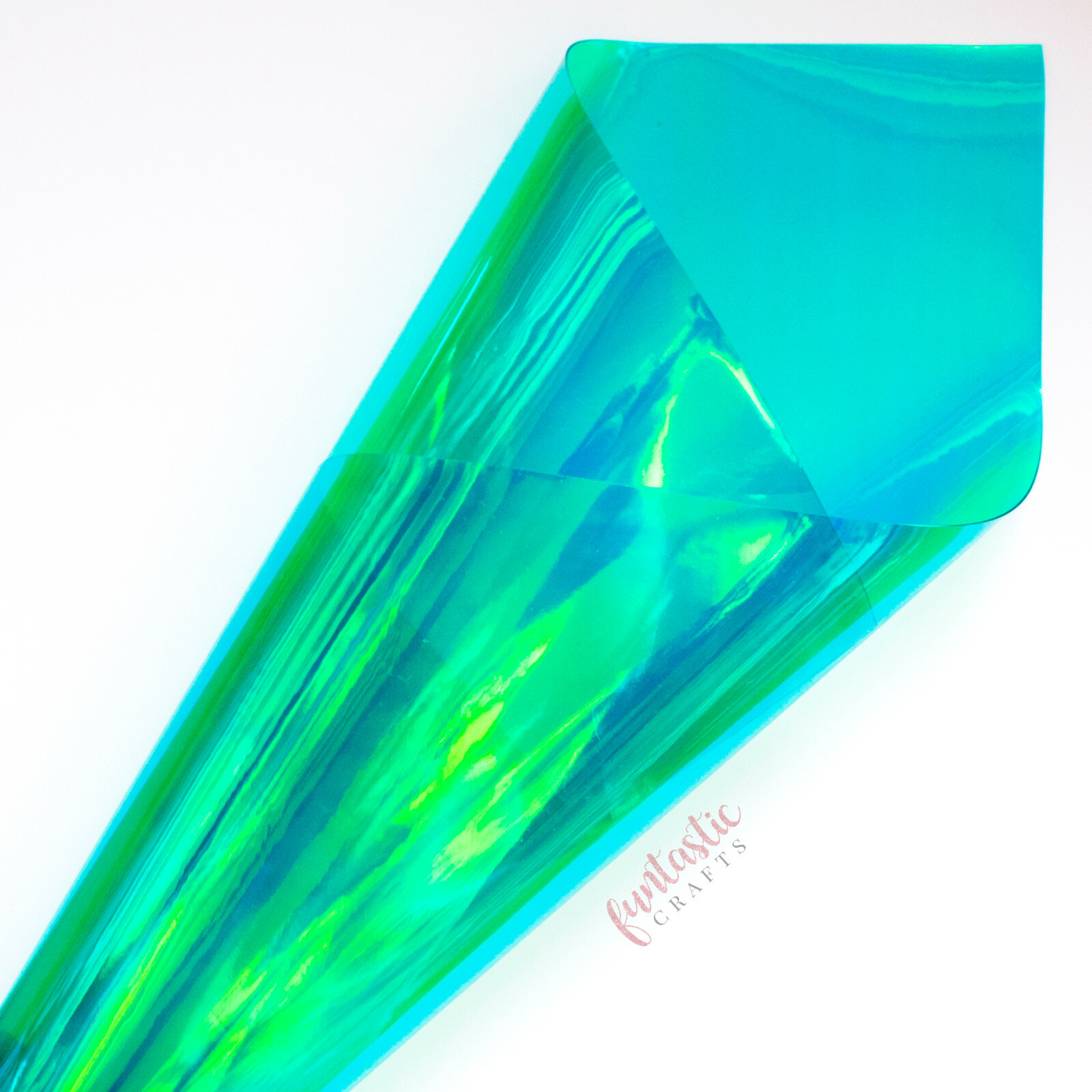 Iridescent Smooth Transparent Vinyl Fabric - A4 Sheets Crafts & Bows ...
